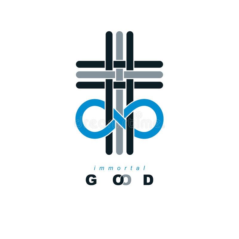 Everlasting Christian Belief in God Vector Creative Symbol Design ...