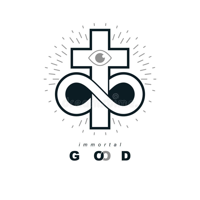 Everlasting Christian Belief in God Vector Creative Symbol Design ...