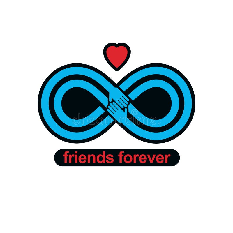 Everlasting Friendship, Forever Friends, Creative Vector Symbol Stock ...