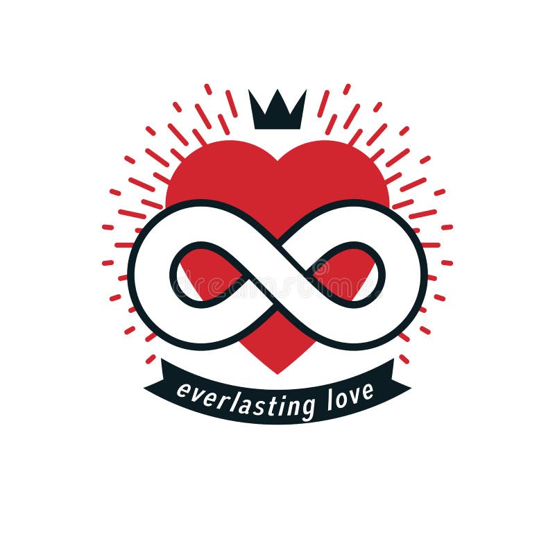Everlasting Love Concept, Vector Symbol Created with Infinity Lo Stock ...