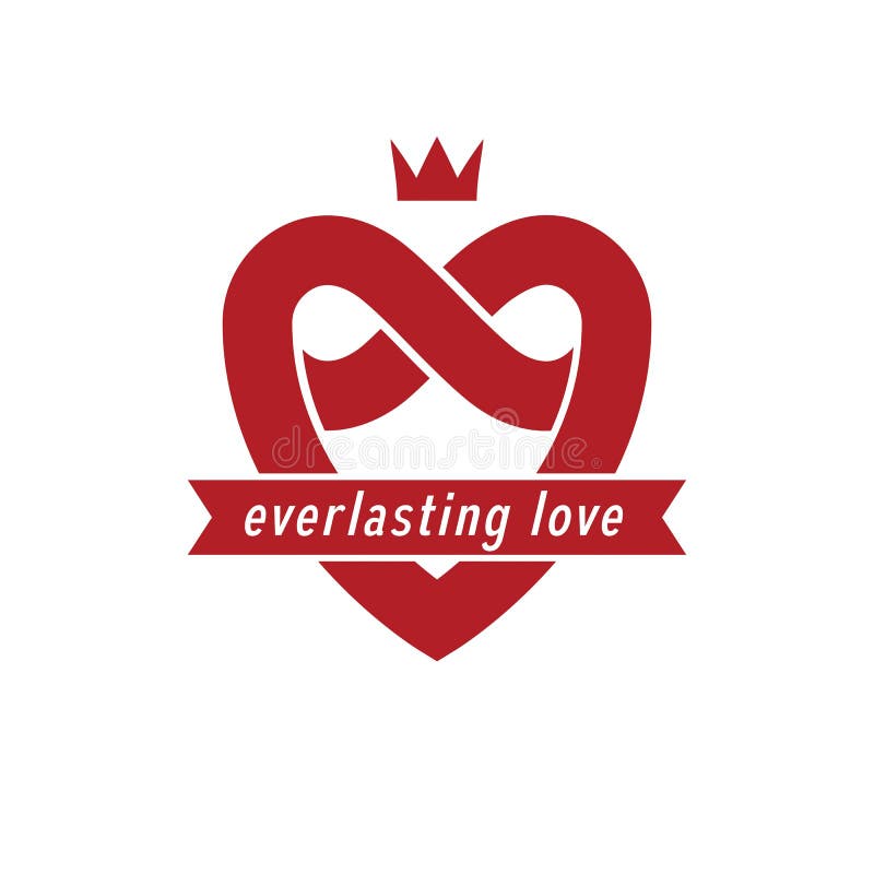 Everlasting Love Concept, Vector Symbol Created with Infinity Lo Stock ...