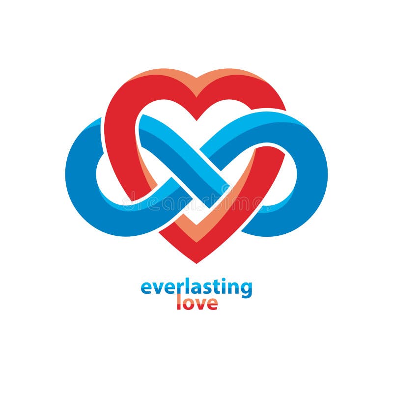 Everlasting Love Concept, Vector Symbol Created with Infinity Lo Stock ...