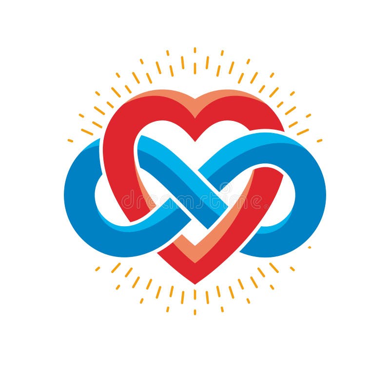 Everlasting Love Concept, Vector Symbol Created with Infinity Lo Stock ...