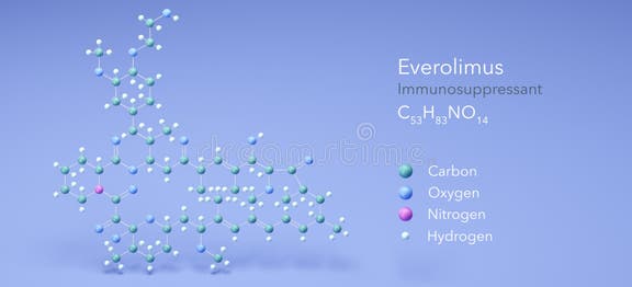 Everolimus Molecule, Molecular Structures, Immunosuppressant, 3d Model ...