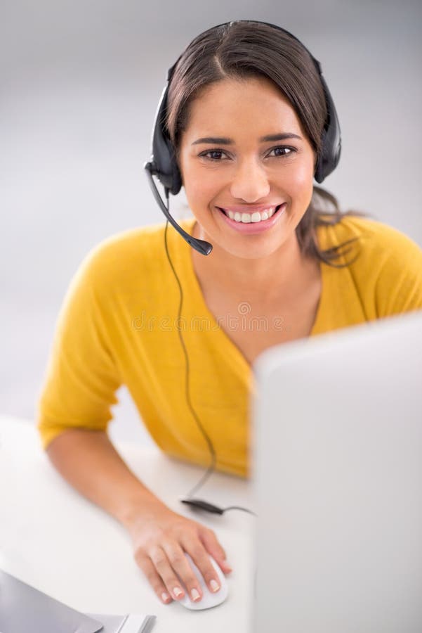 Every Client Matters. a Young Customer Service Representative Wearing a ...