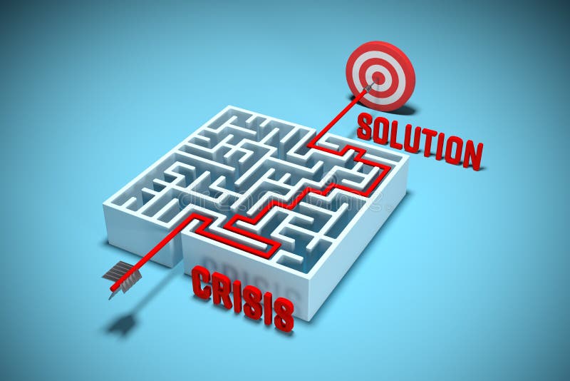 Every Crisis Has Solution Concept Stock Illustration - Illustration of ...