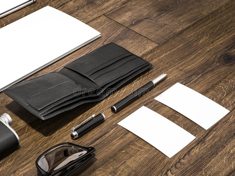 Every Day Carry Man Items Collection: Glasses, Wallet, Flask Stock ...