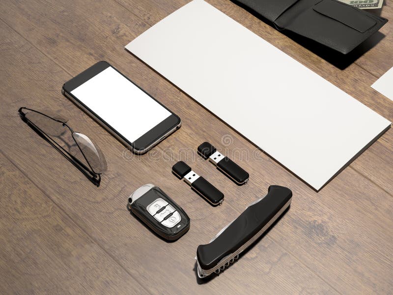 Every Day Carry. Mockup Business Template. Stock Illustration ...