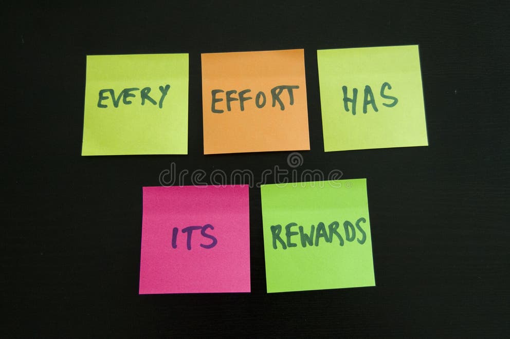 Every Effort Has Its Rewards Stock Image - Image of equality, effort ...