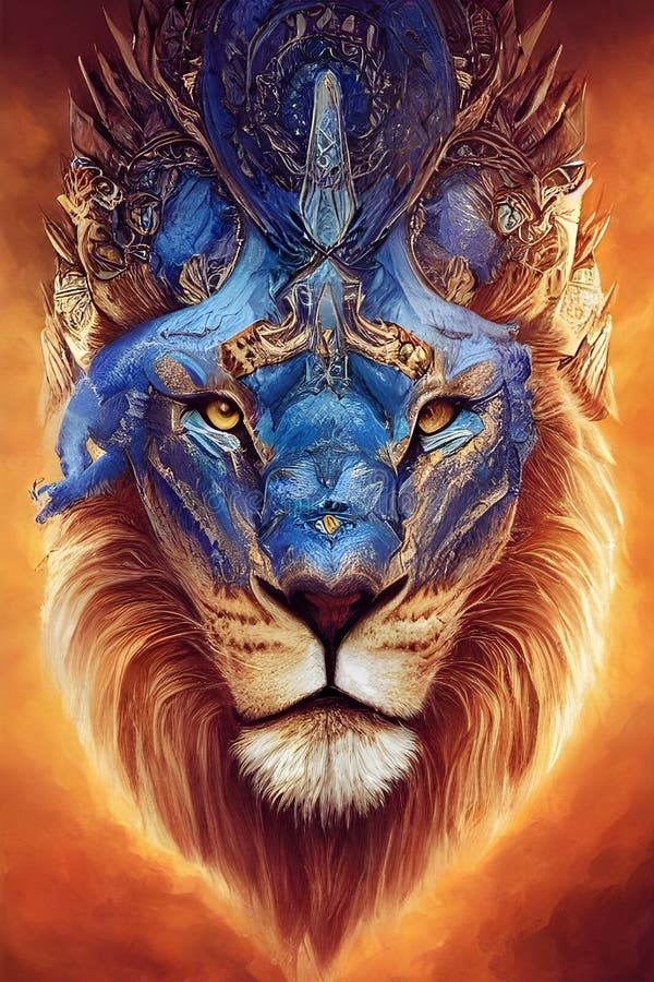 Lion: a Symbol of Courage and Beauty in a Footprint Image Stock ...