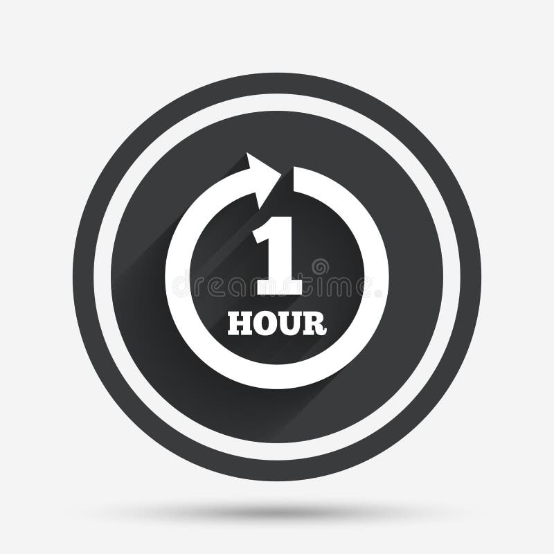 Every Hour Sign Icon. Full Rotation Arrow. Stock Vector - Illustration ...