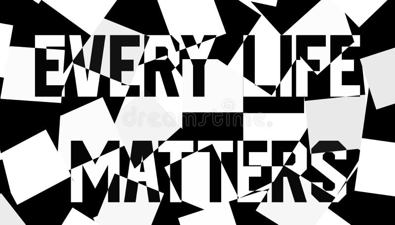 Every Life Matters Social Media Post Mockup Stock Vector - Illustration ...