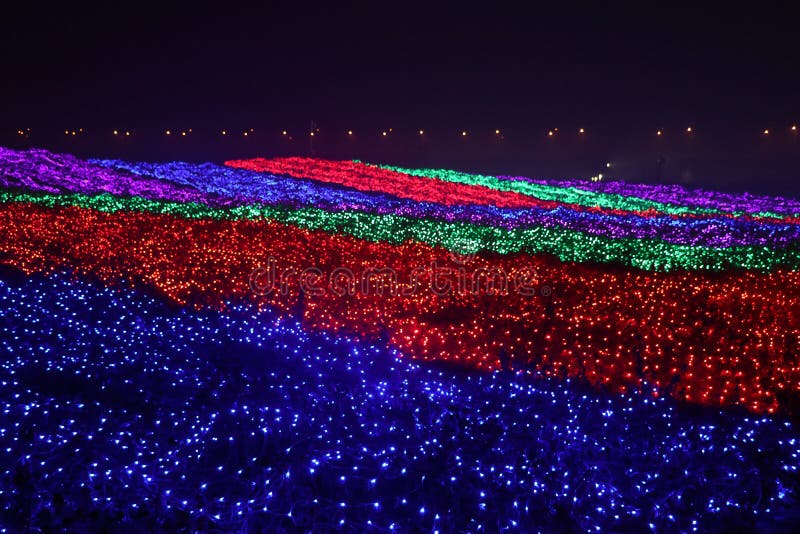 Coloured Lights the Rainbow Falling Editorial Photography - Image of ...