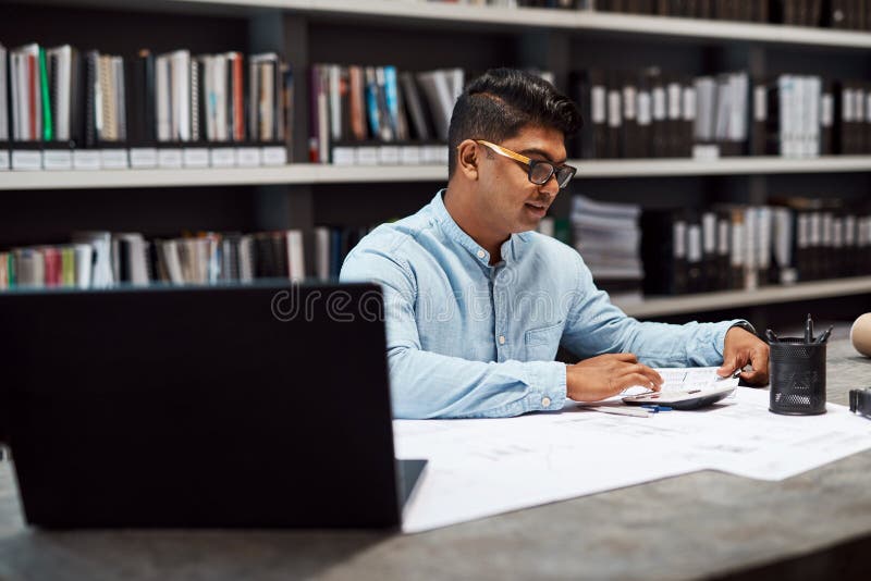 Every Project Gets His Personal Attention. a Young Architect Designing ...