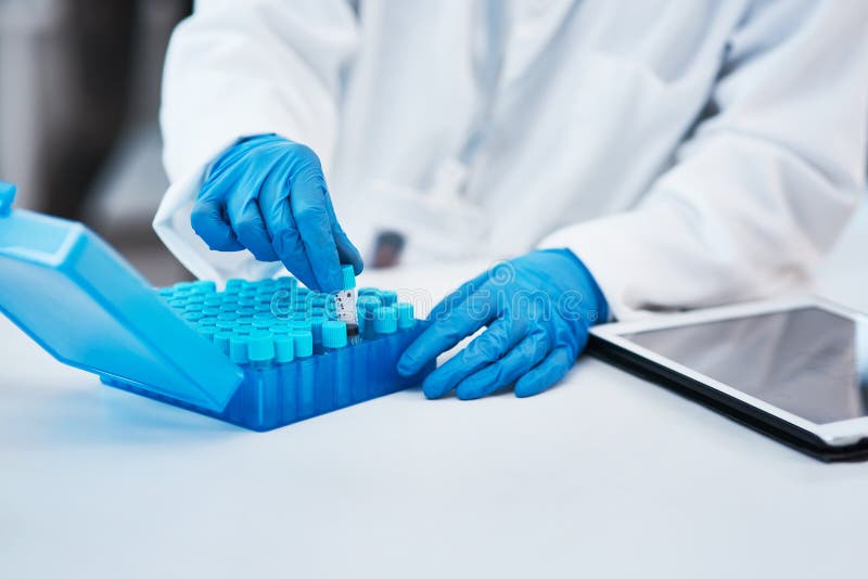 Every Sample Goes through Thorough Testing. Closeup Shot of an ...