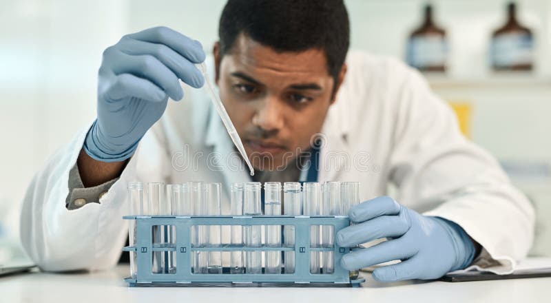 Every Sample Goes through Thorough Testing. a Young Scientist Working ...