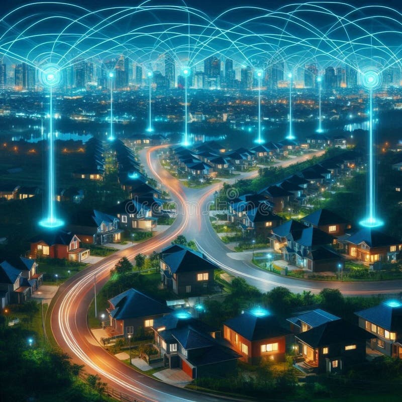 Every Single Suburban Homes Illuminated at Night are Connected To a ...