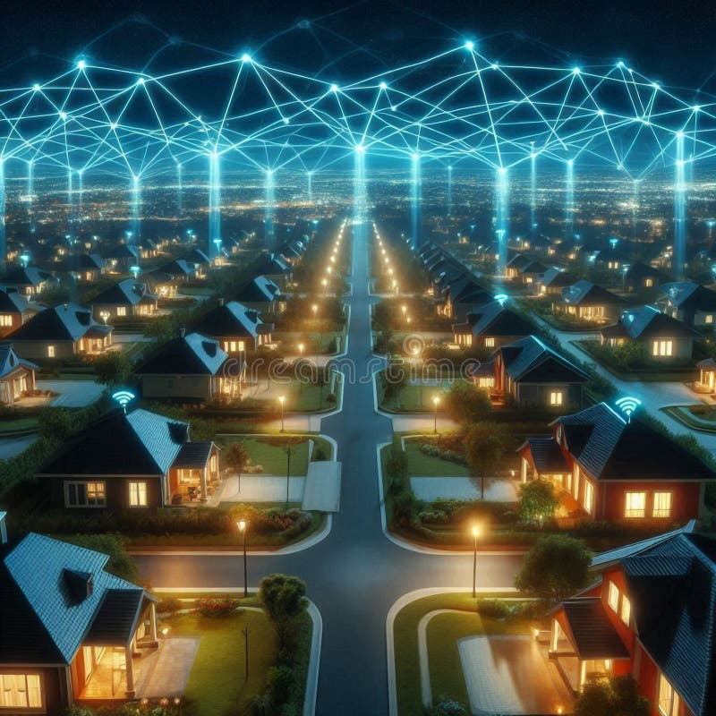 Every Single Suburban Homes Illuminated at Night are Connected To a ...