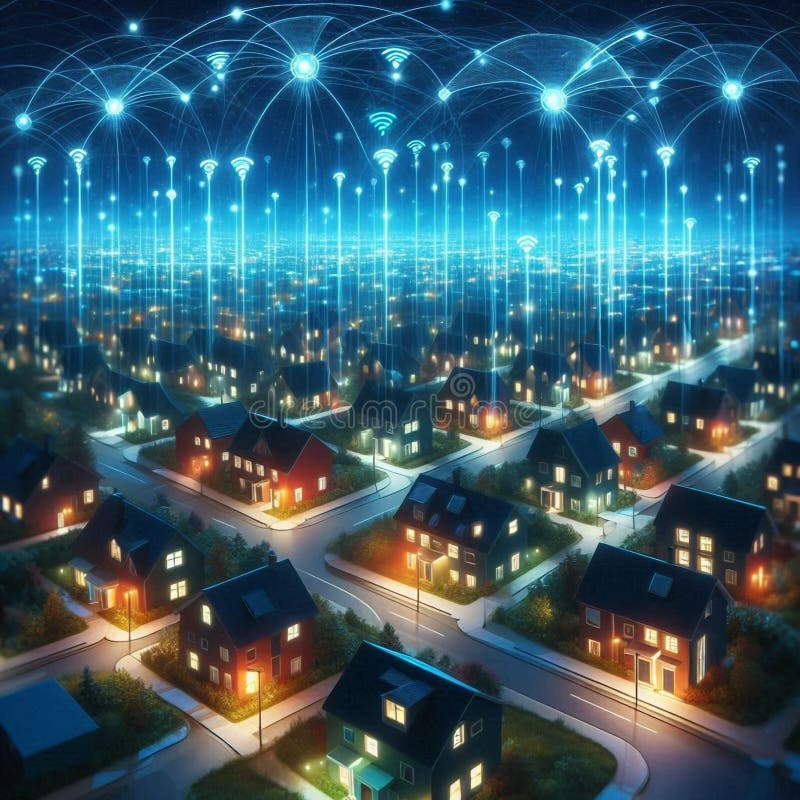 Every Single Suburban Homes Illuminated at Night are Connected To a ...