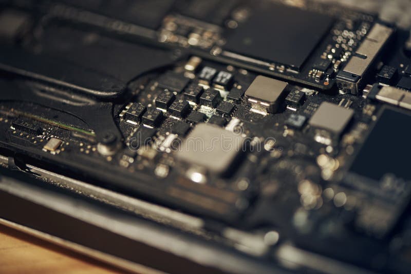 Every Tiny Part Has a Role To Play. Shot of Computer Hardware on a ...