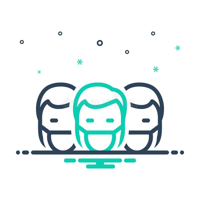 Mix Icon for Everybody, All Everyone and Every Stock Illustration ...