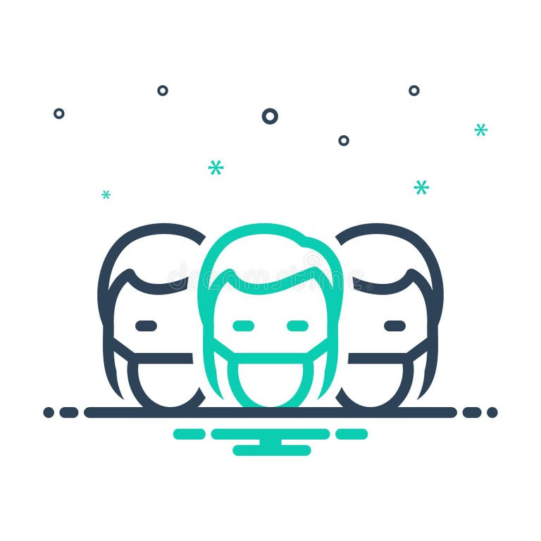 Mix Icon for Everybody, All Everyone and Every Stock Illustration ...