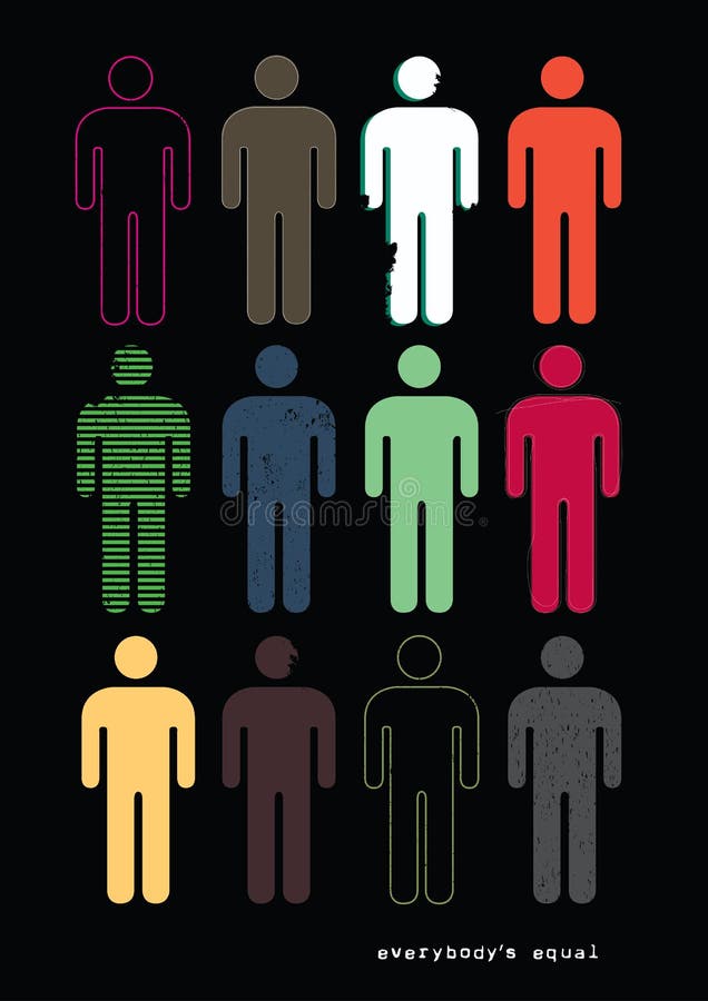 Everybody s equal stock vector. Illustration of colors - 36574979