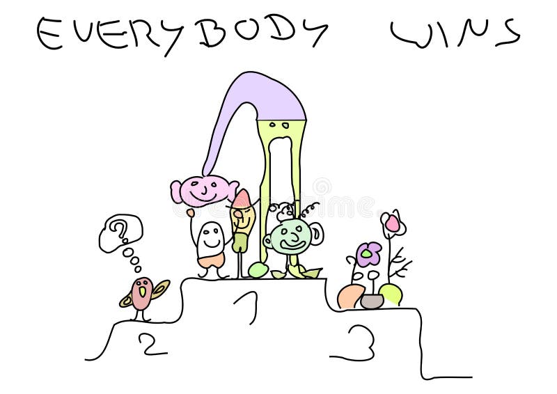 Everybody Wins with Teamwork Stock Vector - Illustration of sports ...