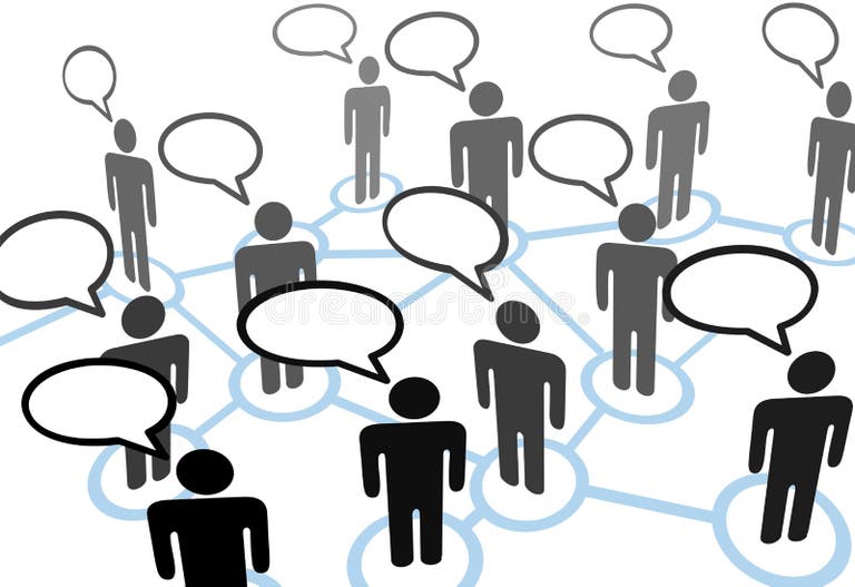 Everybodys Talking Speech Communication Network Stock Vector ...