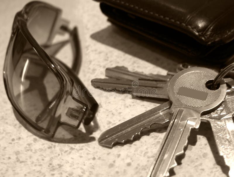 Everyday Objects stock photo. Image of everyday, keys, leather - 82944