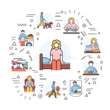Everyday Routine Line Art Icons Stock Illustrations – 101 Everyday ...