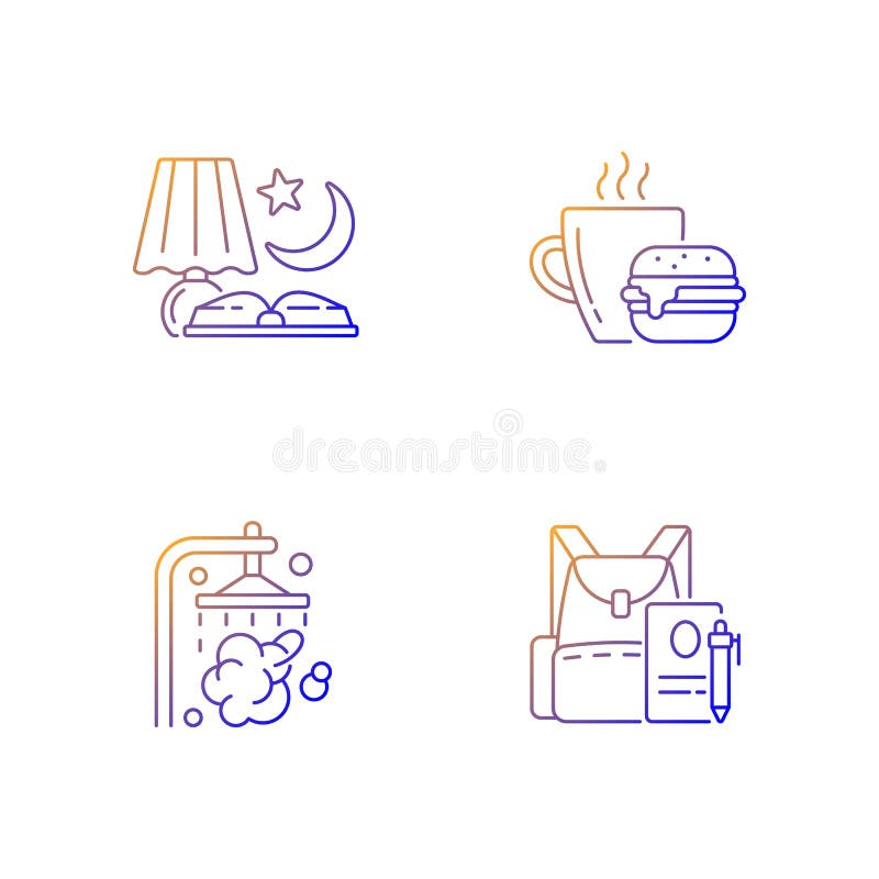 Everyday Routine Line Art Icons Stock Illustrations – 131 Everyday ...