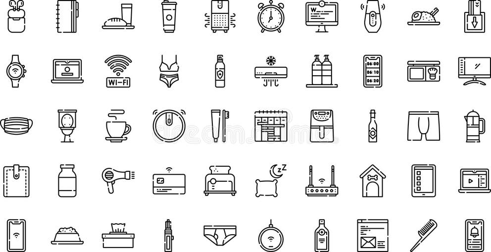 Everyday Stuff Icons High-Quality Vector Icons Collection with Editable ...