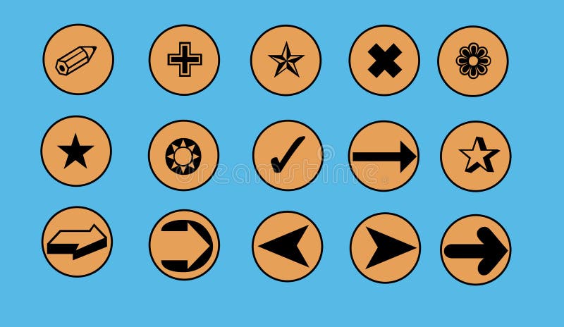 Everyday Symbols Bordered By Circles Picture. Image: 927643