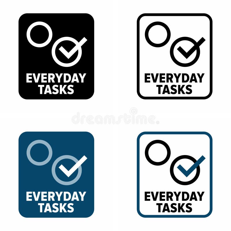 Everyday Tasks Stock Illustrations – 256 Everyday Tasks Stock ...