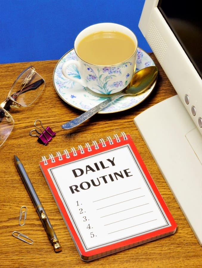 Everyday Tasks - Writing Text on a Notepad, Stock Image - Image of ...