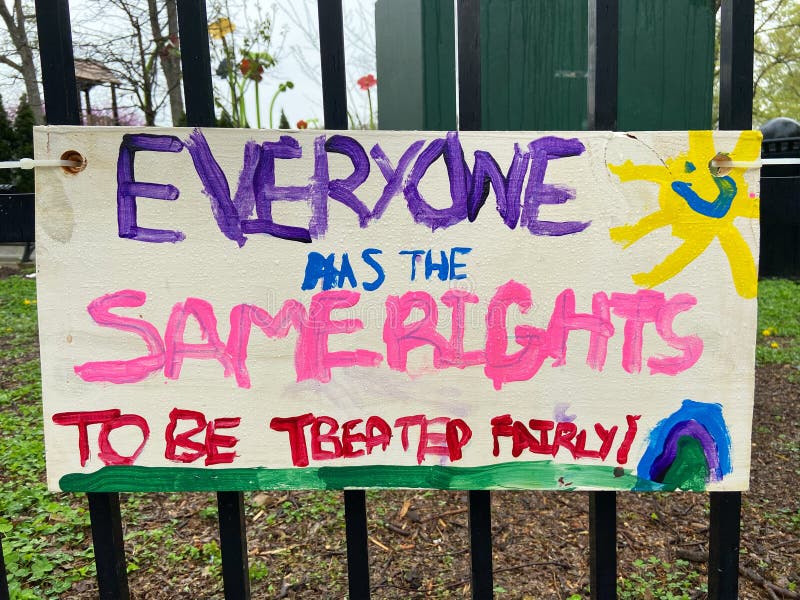 Everyone Has the Same Rights Stock Image - Image of trials, fair: 216105115