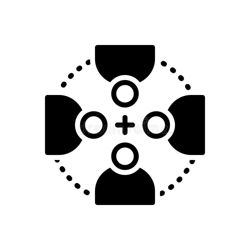 Black Solid Icon for Everyone, People and Everybody Stock Vector ...