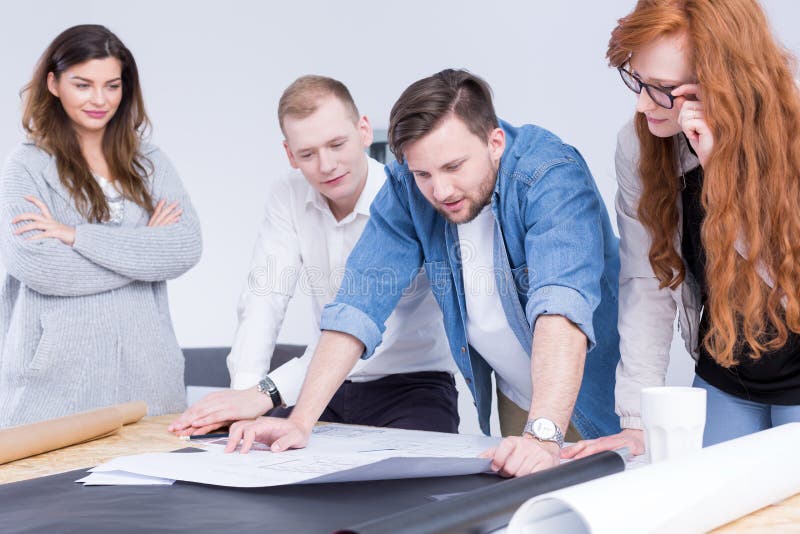 Everyone Involved in the Creative Process Stock Image - Image of ...