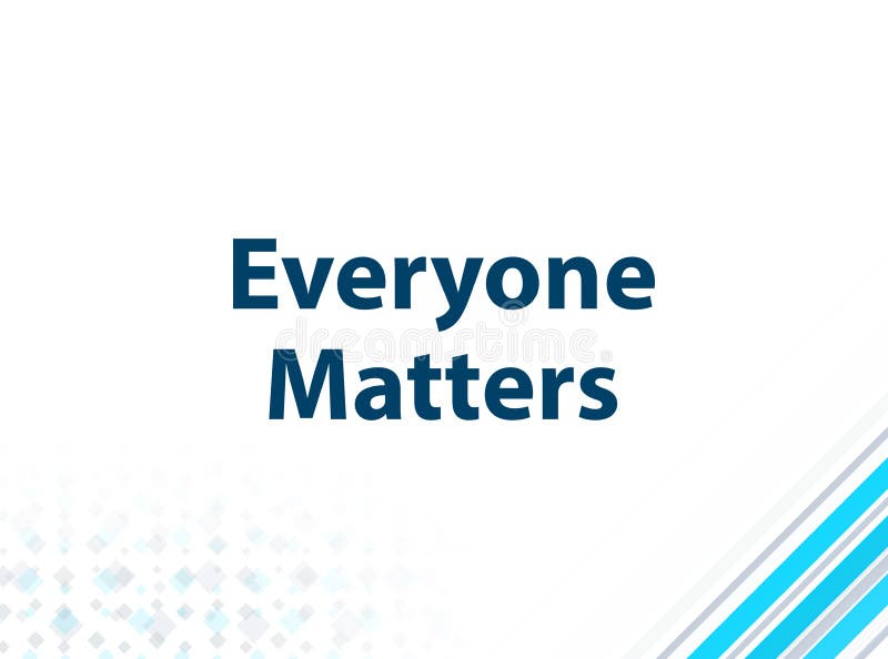 Everyone Matters Modern Flat Design Blue Abstract Background Stock ...