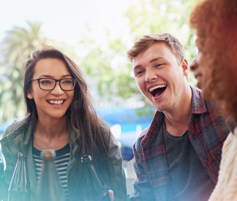 Everyone Needs a Place they Fit in. a Group of Friends Drinking ...