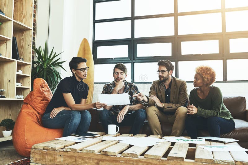 Everyones Ideas are Important. a Group of Young Designers Discussing ...