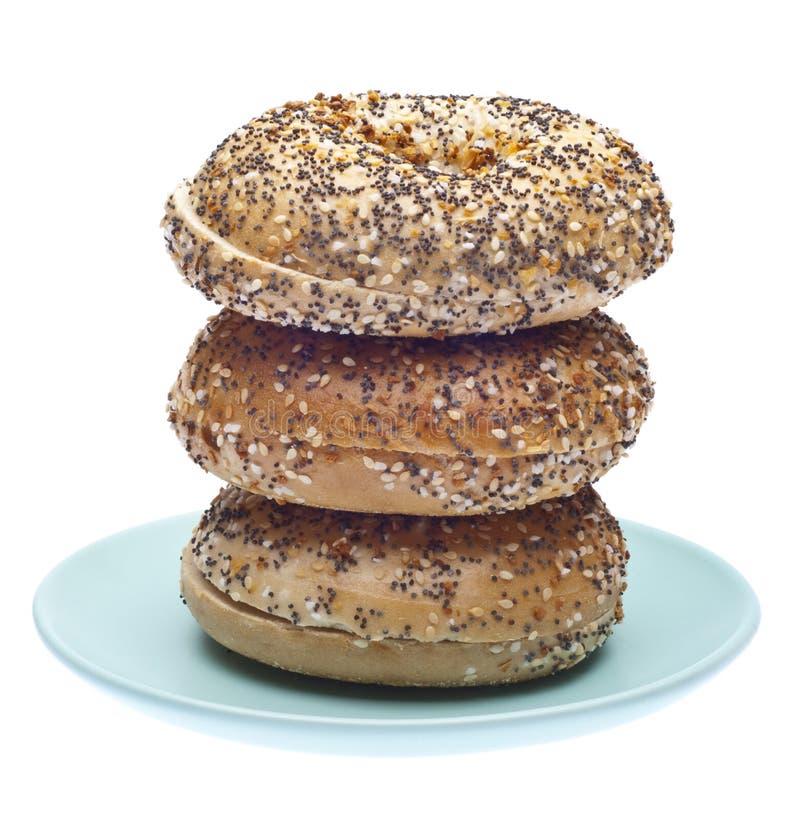 Bagels stock image. Image of stacked, grain, isolated - 11410737
