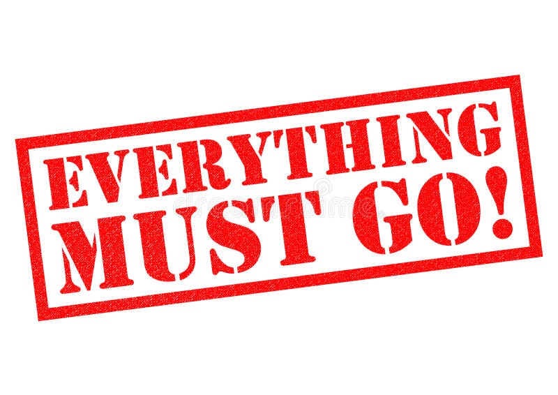 EVERYTHING MUST GO! stock illustration. Illustration of bargains - 86701525