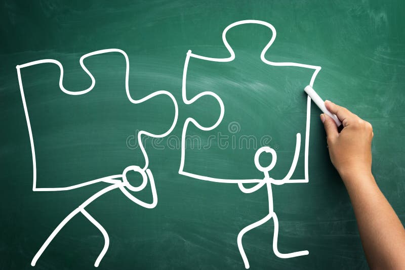 Everything is Possible with Teamwork Stock Photo - Image of drawing ...