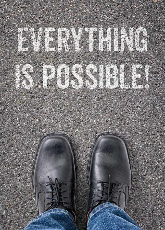 Everything is possible stock photo. Image of jeans, inspiration - 49618654