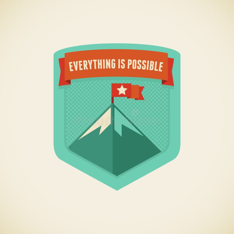 Everything is possible stock vector. Illustration of flat - 36895387