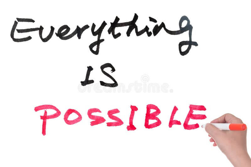 Everything is possible stock image. Image of word, education - 42405539