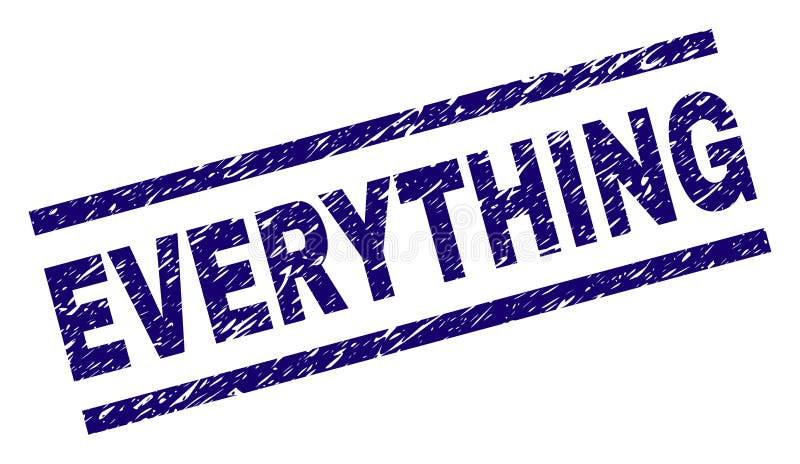 Scratched Textured EVERYTHING Stamp Seal Stock Vector - Illustration of ...