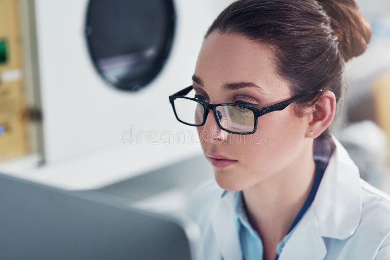 Everything Seems To Be in Order. a Focused Young Female Scientist ...